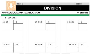 Matemáticas Cuarto de Primaria – Descarga Matematicas